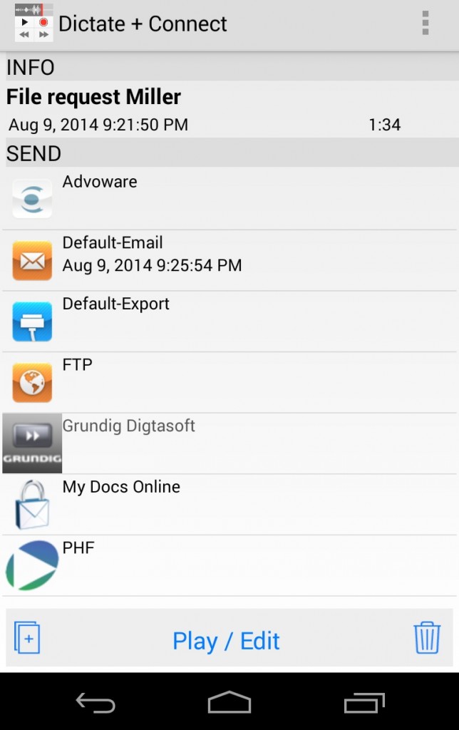 Google Android – Dictate + Connect